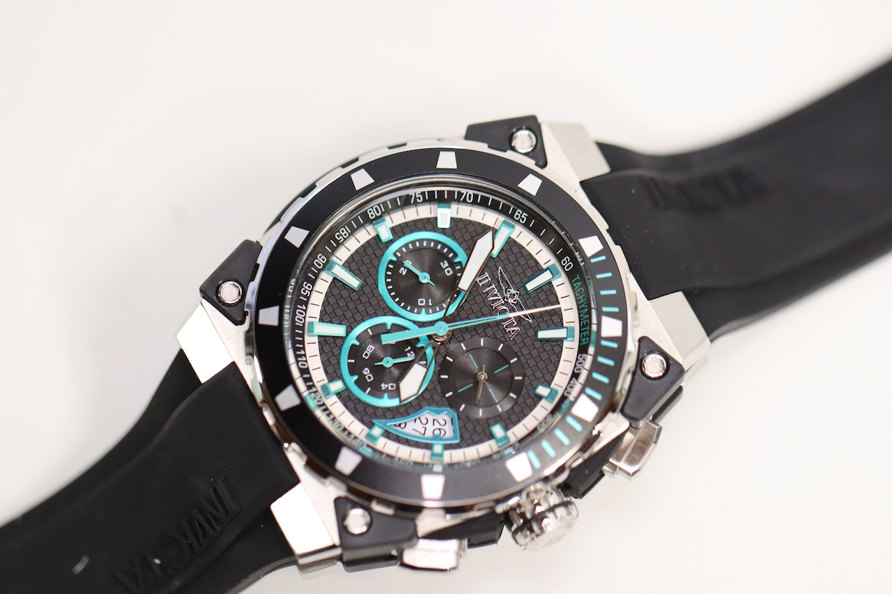 Invicta Men's S1 Rally Quartz 100m Stainless Steel/Black Silicone Watch ...