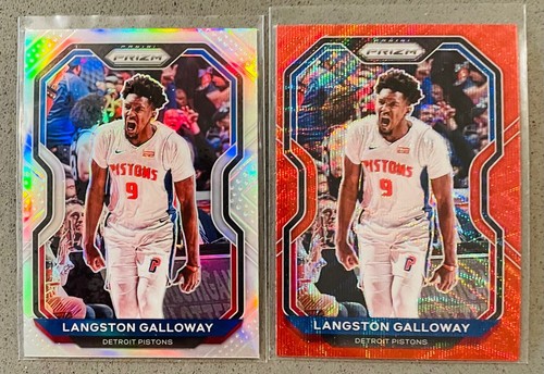 2 lot 2020-21 Panini Prizm Basketball 227 Langston Galloway Silver Red ...