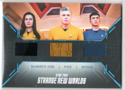 STAR TREK STRANGE NEW WORLDS S1 TRC01 PIKE NUMBER ONE SPOCK TRIPLE ...