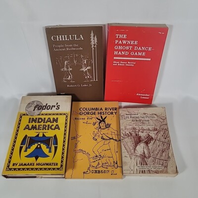 Lot of 5 Vintage Books Native American Chilula Redwoods, Pawnee Ghost ...