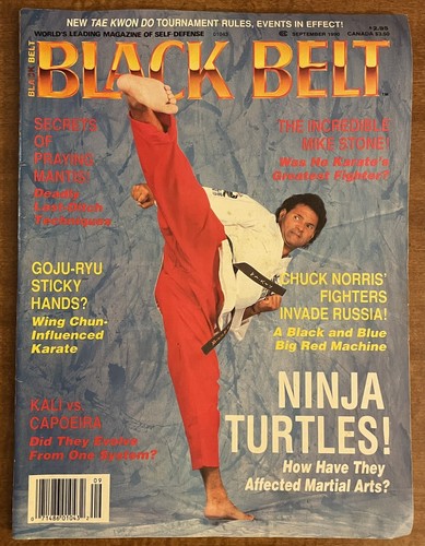VTG Black Belt Magazine Sept 1990 TMNT Teenage Mutant Ninja Turtles ...