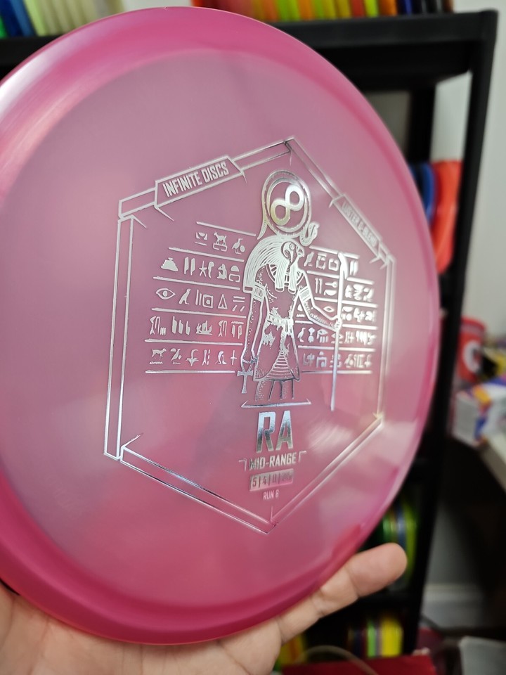 Infinite Discs Pink 180g #3 Luster C-Blend Ra Disc golf Midrange Innova ...