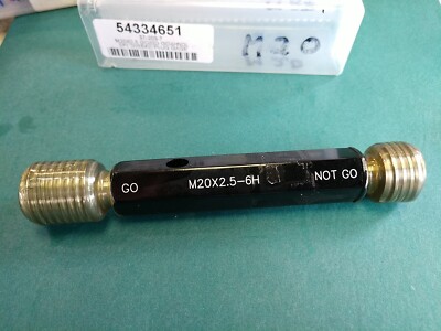 SPI Thread Plug Gage Go No Go M 20 x 2.5 - 6H 20mm 2.5mm | eBay