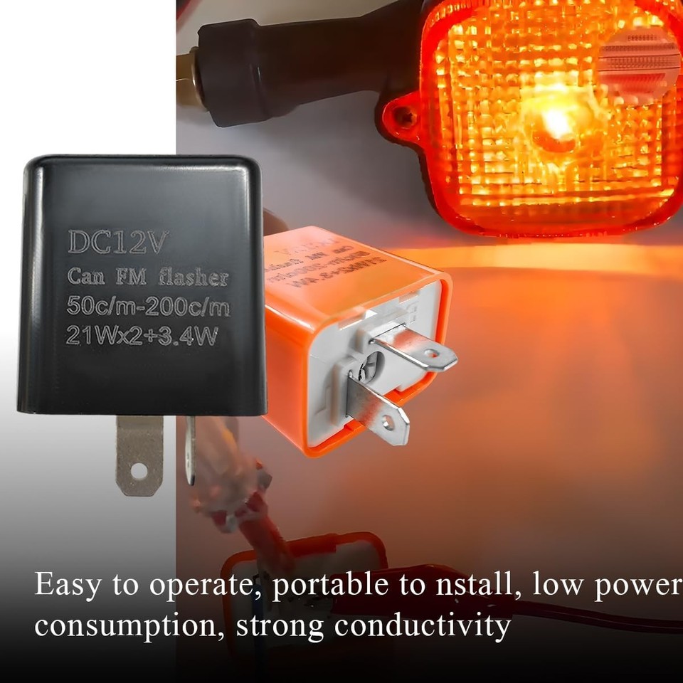 12V Speed Adjustable 2 Pin LED Flasher Relay, Electronic Flasher Relay ...