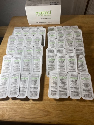 Mastisol Medical Liquid Adhesive 2/3 mL Vials Box of 48 Exp 09-30-2028 ...
