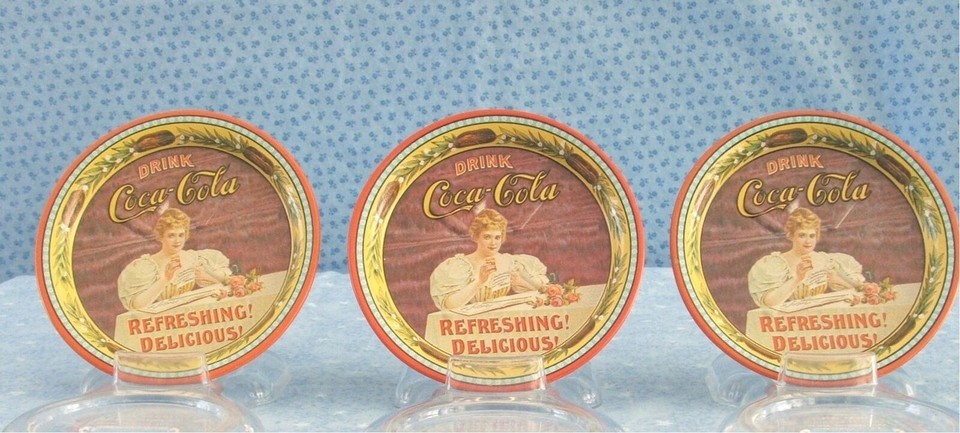 COCA-COLA SET 6 COASTERS LADY 75TH ANNIVERSARY | eBay