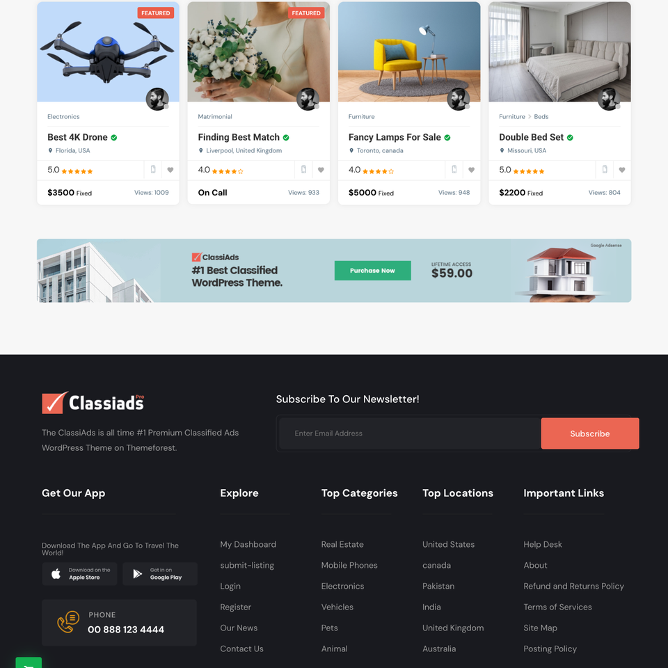Classified Marketplace Websites for Sale with Free Hosting ...