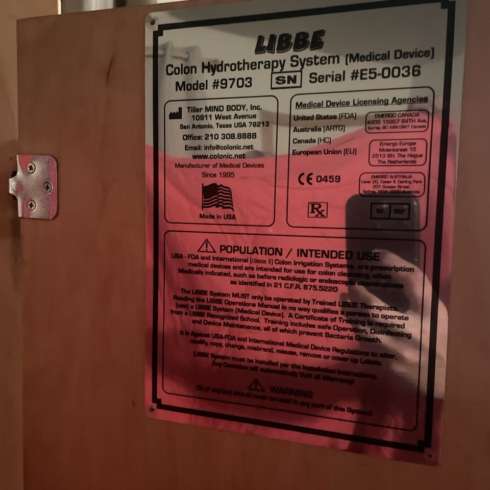 LIBBE Colon Hydrotherapy System Model Number # 9703 | eBay