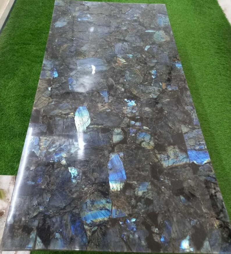 Handmade Furniture Labradorite Dining Table Tops, Stunning Labradorite ...