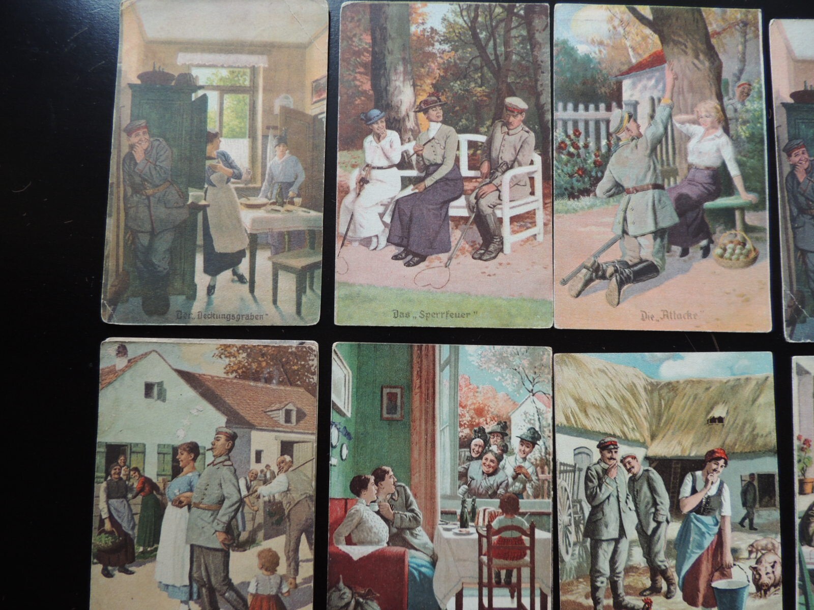 WWI German postcards - lot of 21 original postcards in color | eBay