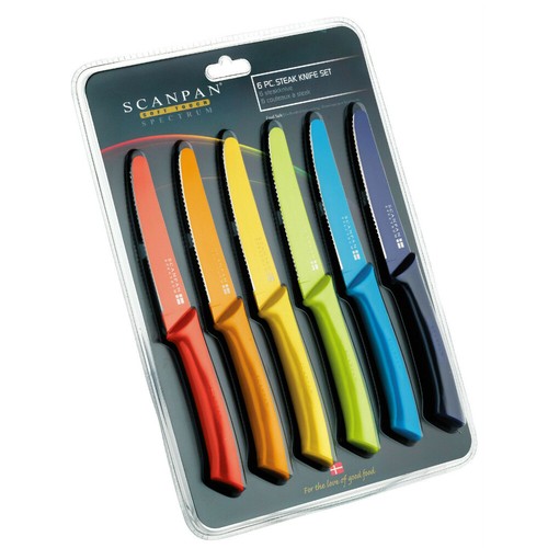 Scanpan Spectrum 6 Piece Coloured Steak Knife Set 6pc | eBay
