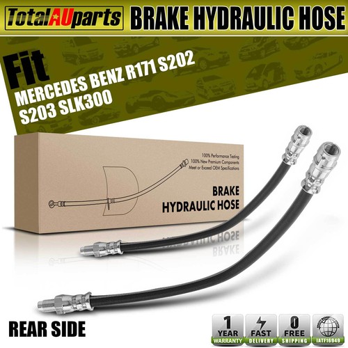 2x Rear Brake Hose for Benz W203 W210 S210 W220 R171 W140 E200 E250 ...