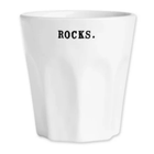 Rae Dunn Ceramic DRINKING GLASS Set (3) Glassware 8oz DIRTY ROCKS NEAT ...