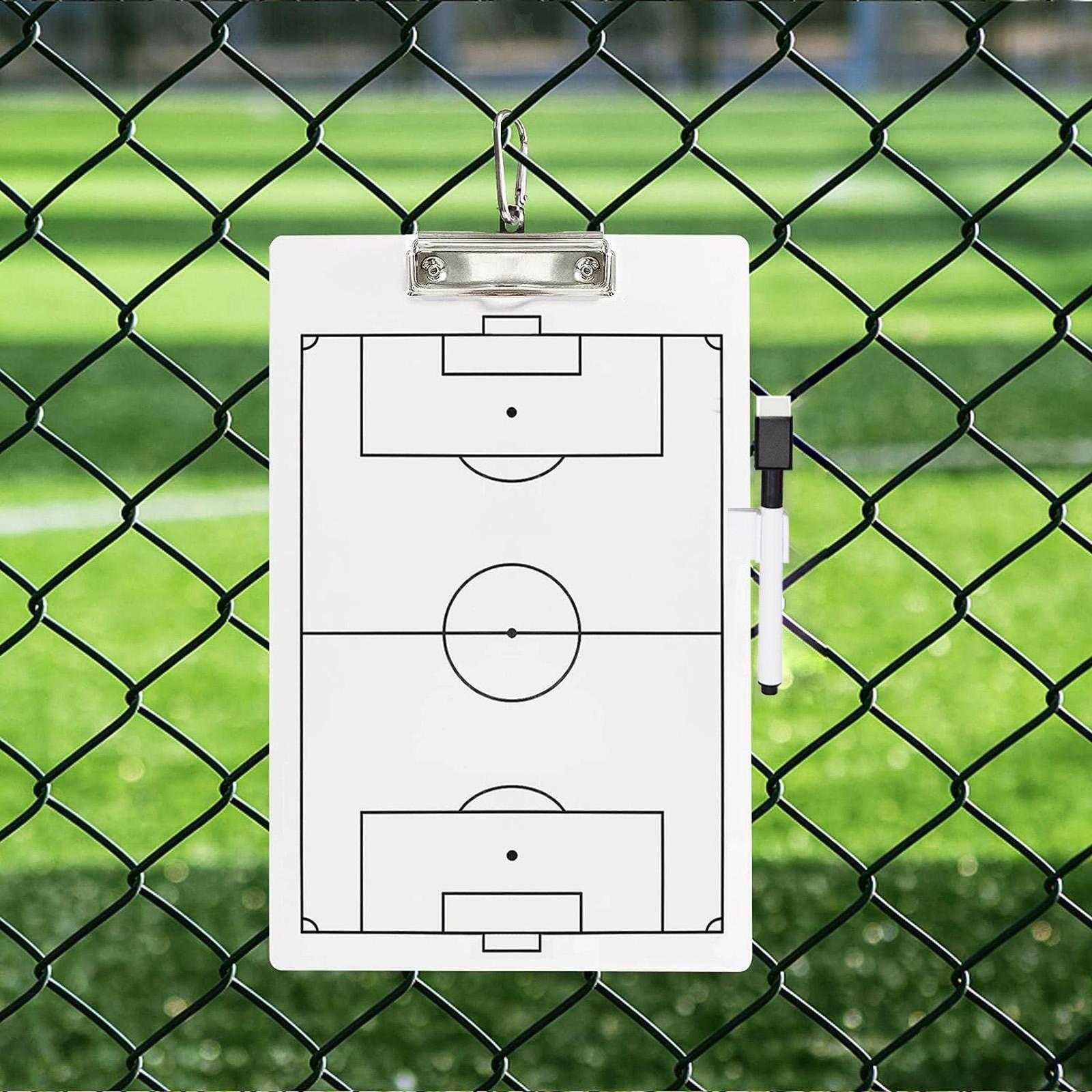 Soccer Erase Board for Coaches Double Sided Football Whiteboard ...