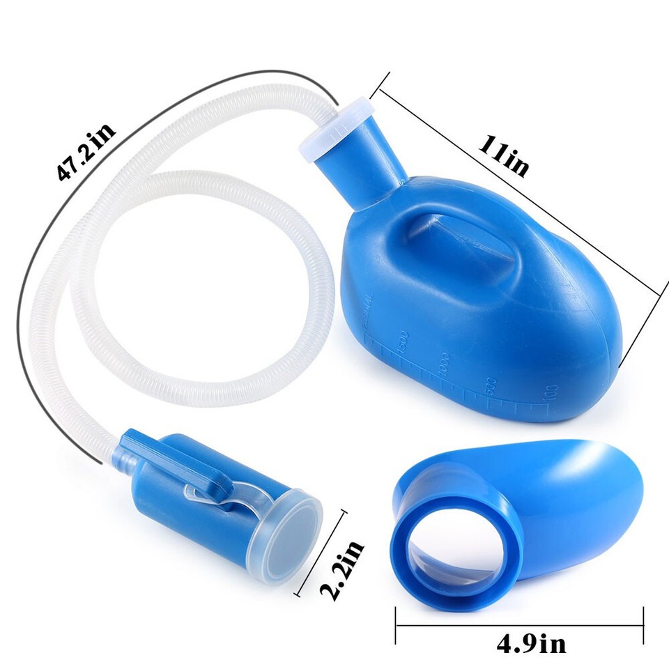 Blue Urinal Urine Bottle Male /Female Portable Toilet 2000ml Nursing ...