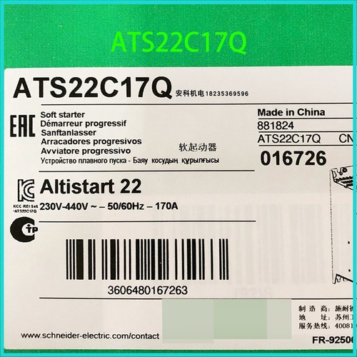 New In Box Schneide ATS22C17Q Altistart 22 Soft Starter 230-440V--50 ...