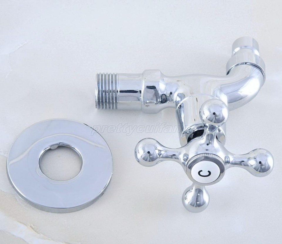 New Garden Washing Machine Water Tap Brass Faucet Polished Chrome ...