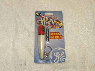 VTG GE Fish Light Mini Flashlight Key Chain Topwater Plug Fishing Lure ...