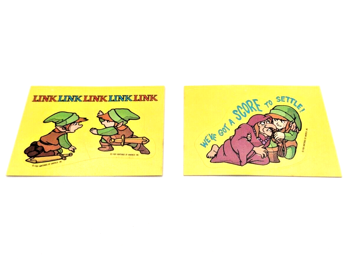 The Legend of Zelda 1989 Topps Nintendo Sticker Trading Card #17 & 27 ...