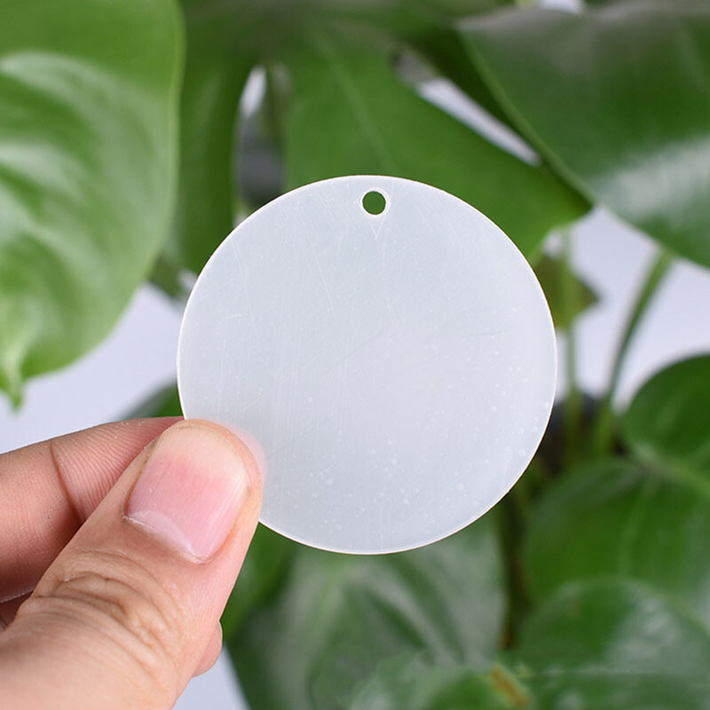 50Pcs Acrylic Keychain Blanks with Key Rings Round Clear Discs Circles ...