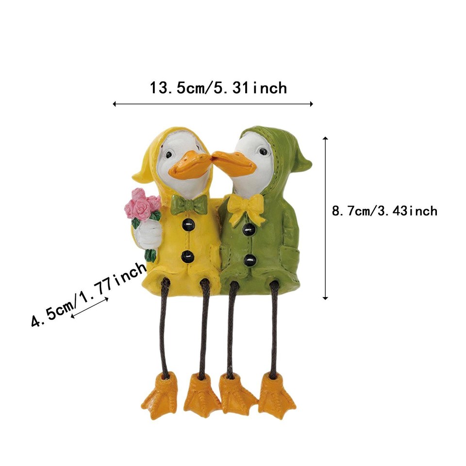 Garden Duck Couple Statue Crafts Ornament for Engagement Wedding Gifts ...