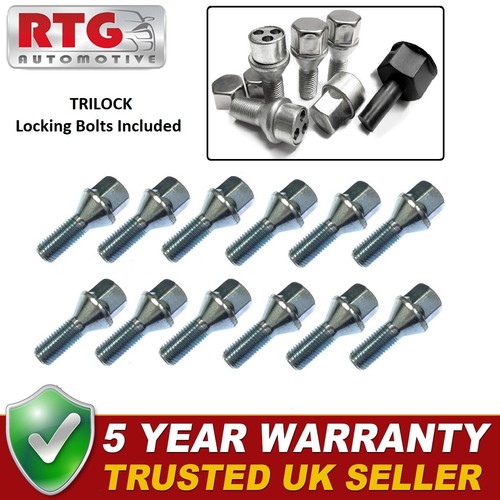 12x Bolts + 4x Trilock Locking Bolts For Vauxhall Vectra MK1 MK2 1994 ...