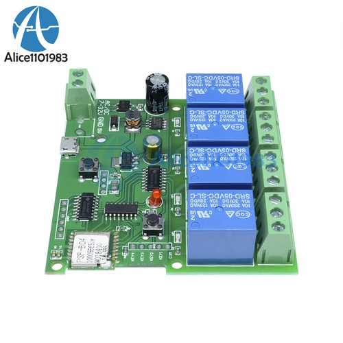 DC 7-32V 2/4 Channel Smart Switch WiFi Wireless Relay Module Remote ...