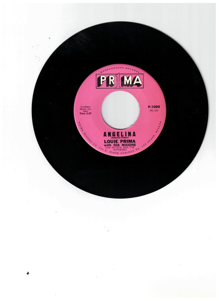 Louis Prima Jazz 45 (Prima Magnagroove P1000) Robin Hood/Angelina NM+/M ...