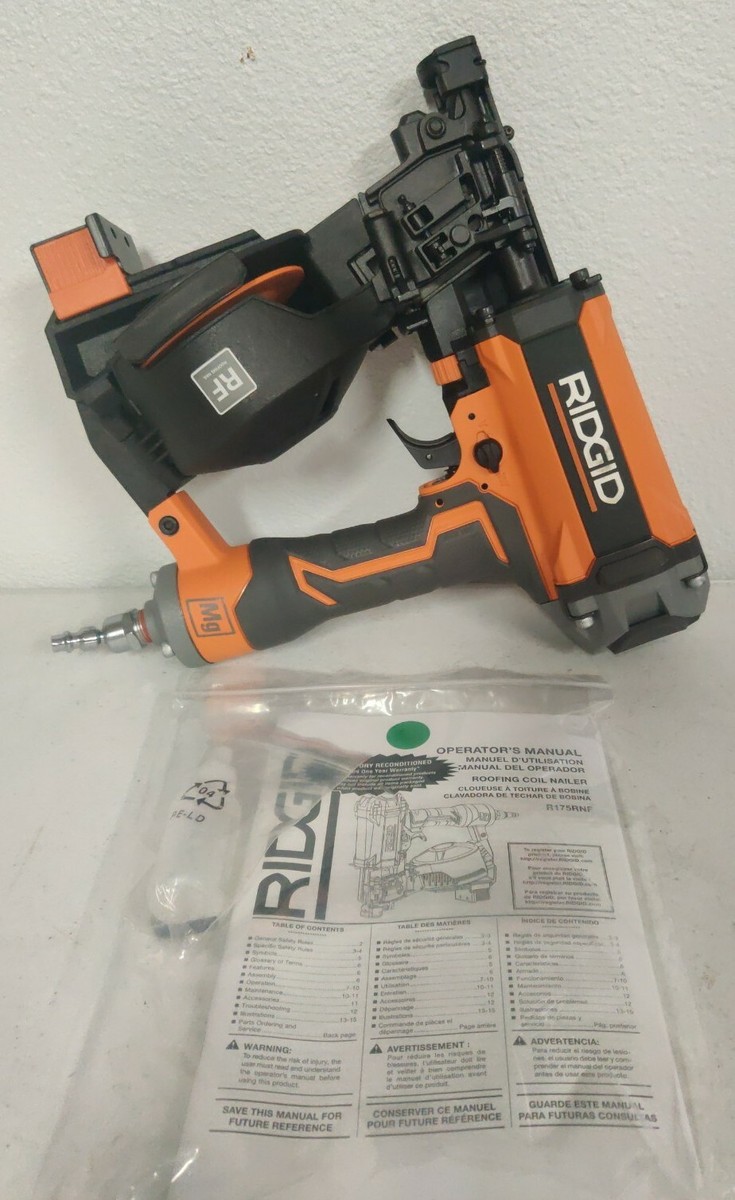 Ridgid R175rnf Coil Roofing Nailer Pro Tool Reviews RIDGID R692FBF