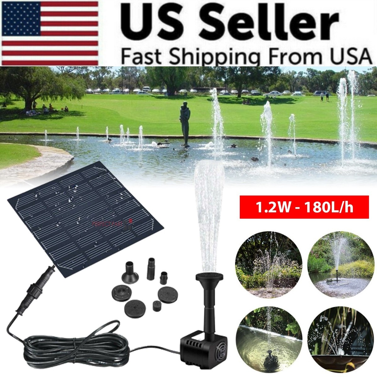 Floating Solar Pond Water Pump Solar Powered Outdoor Floating Water