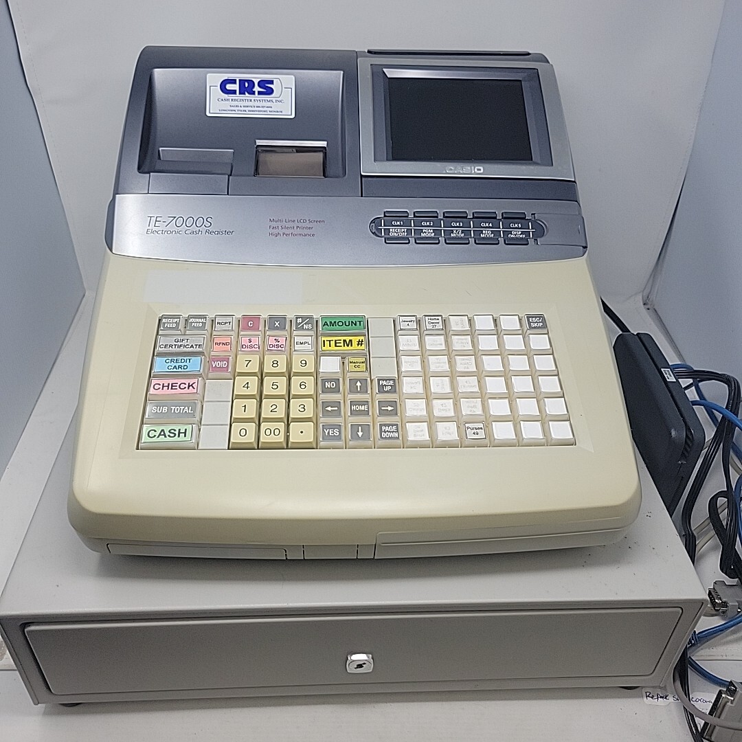Casio TE-7000S Electronic Cash Register With DL-3616 *No Drawer Insert ...
