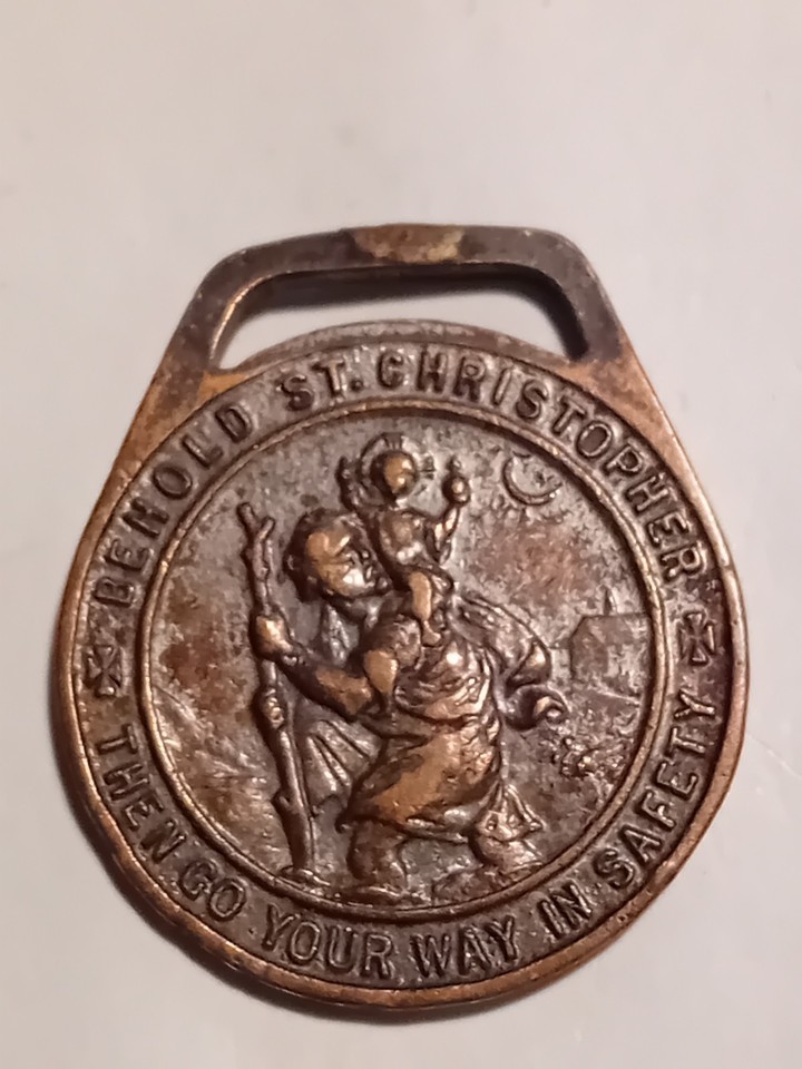 The Cathedral Garage, Bristol copper key fob, running boy and St ...