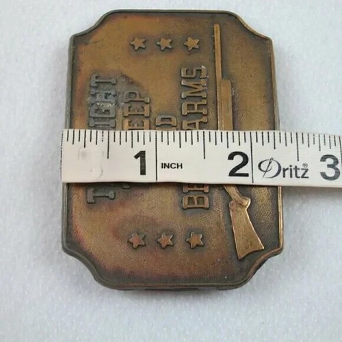 Vintage Second Amendment Belt Buckle Metal Gun Right To Keep & Bear ...