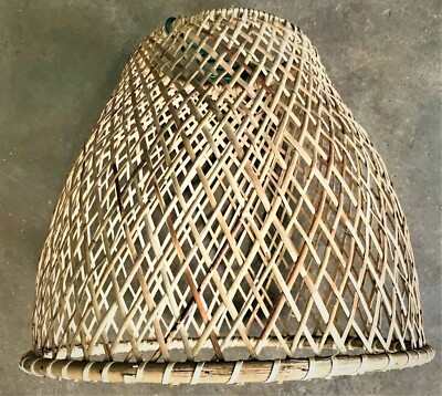 Natural Rattan Lamp Shade cane wicker hanging Pendant Light fitting 42 ...