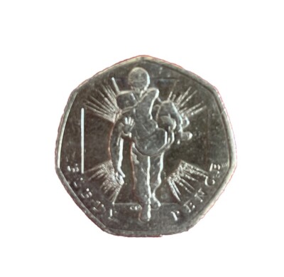 WOUNDED SOLDIER 50 PENCE PIECE 2006 BRITISH COIN QUEEN ELIZABETH II ...