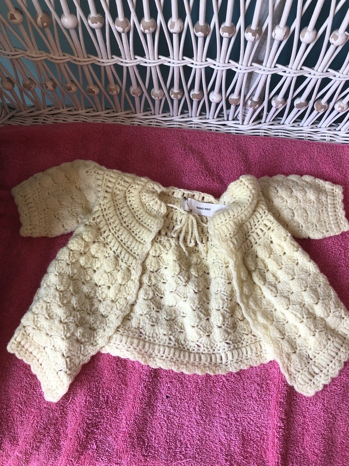 Two Handmade Baby Sweaters Small | eBay