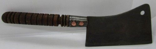 Antique American Knife Co 6" Blade Cleaver with Wooden Turned Handled ...