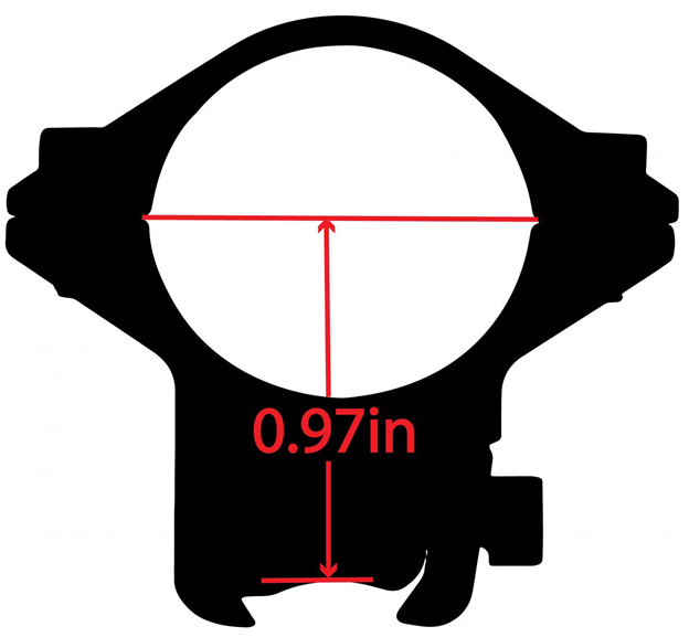 Scope Rings 3/8" Dovetail Airgun Rimfire Rifle Low Rise 1" Black ...
