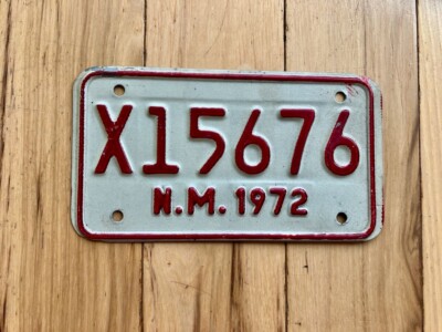 1972 New Mexico Moped License Plate | eBay