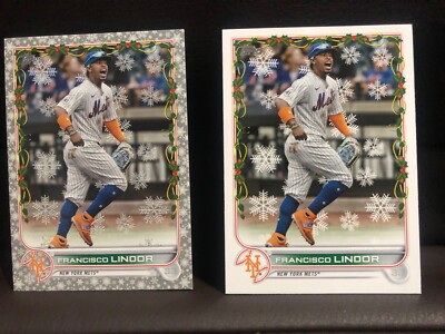 2022 Topps Holiday Metallic Snowflake Francisco Lindor #HW90 & Holida # ...