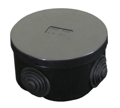ESR Black Round Electrical Enclosure Junction Box Grommets Cable ...