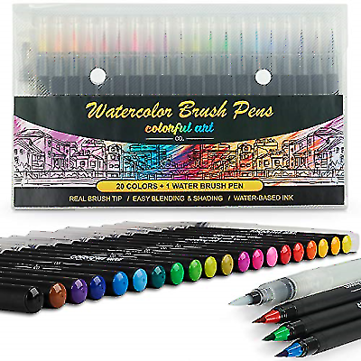 Colorful Art Co. Watercolour Soft Brush Pen Set - 20 Colours for sale ...