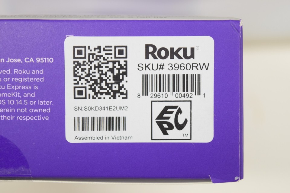 Roku Express 3960RW HD Streaming Device - Black - NEW & SEALED ...