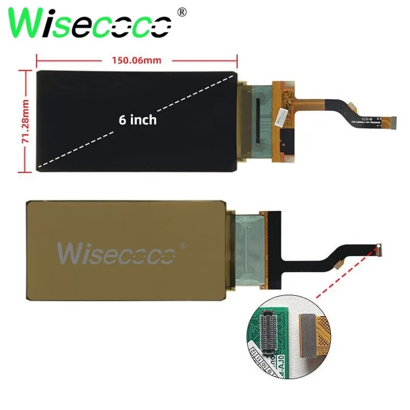 Flexible Display Screen 6 Inch 2K OLED Flexible Screen 60Hz Controller ...