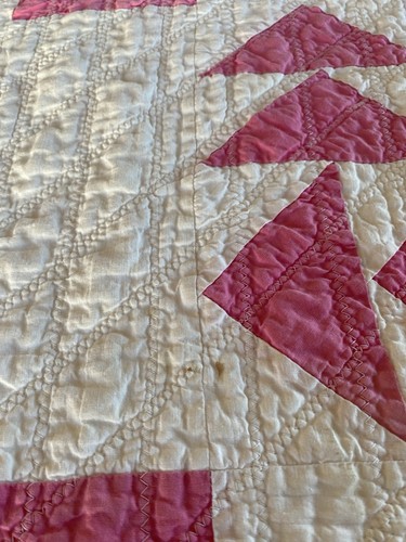 Antique Handmade Shoo Fly Pinwheel Patchwork Quilt 73” X 67 Excellent ...