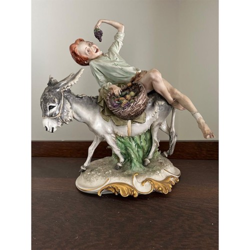 Capodimonte Porcelain Figurine Boy on Donkey by Giuseppe Cappe | eBay