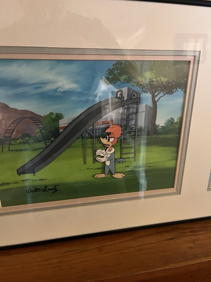 Walter Lantz Signed Woody The Wood Pecker Production Cel And Drawing ...