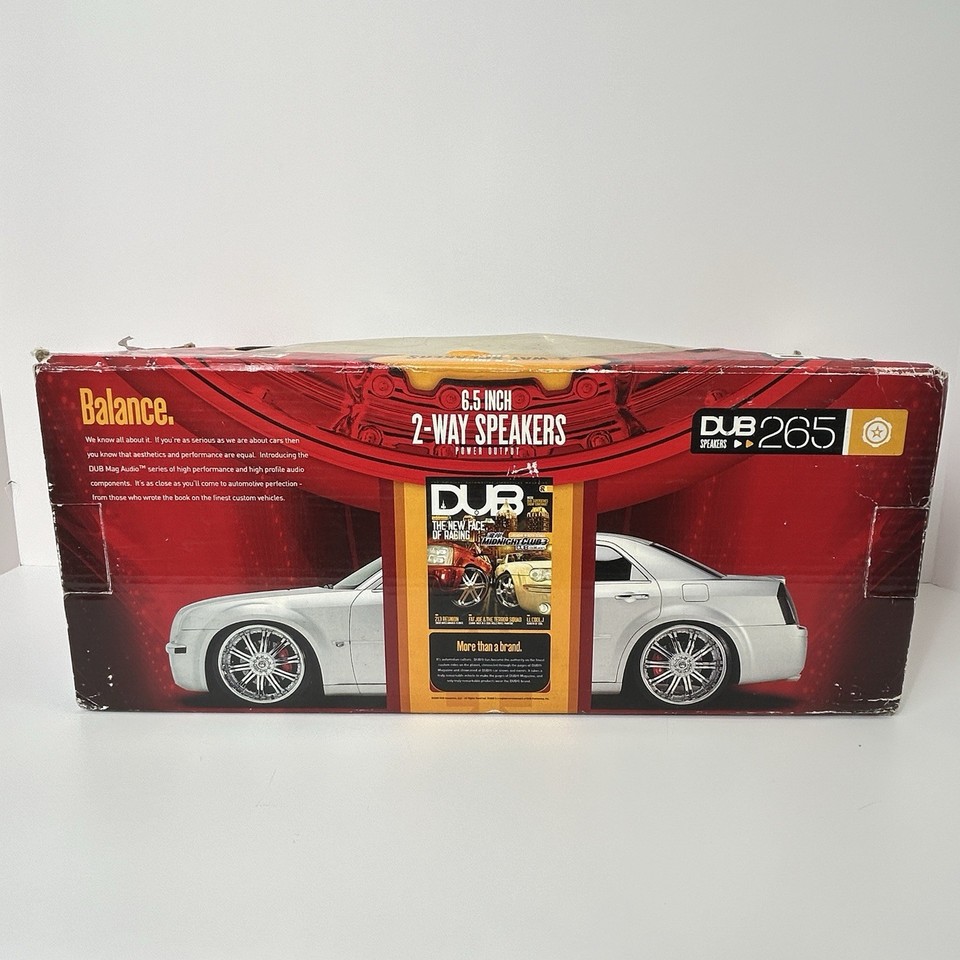 NEW DUB Midnight Club Mag Audio 200W 6.5" 2-Way Coaxial Chrome Car ...