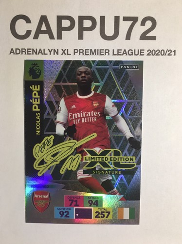 PEPE' SIGNATURE LIMITED EDITION ADRENALYN XL PREMIER LEAGUE PANINI 2020 ...