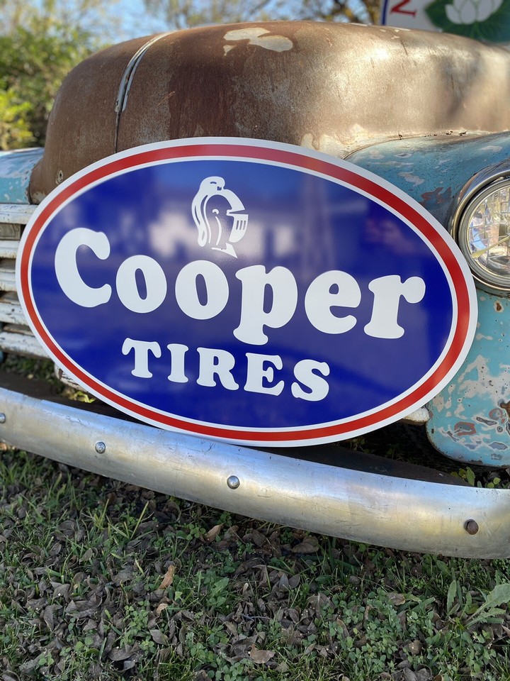 Antique Vintage Old Style Cooper Tires Sign | eBay